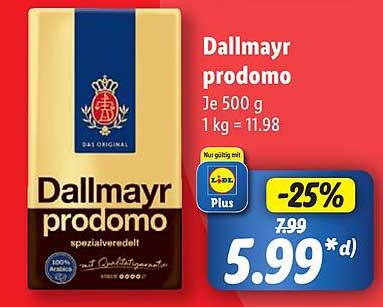 Dallmayr Prodomo Angebot bei Lidl