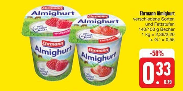Ehrmann Almighurt Angebot bei E-Center - ProspektGuru.de