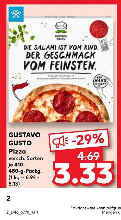 Gustavo Gusto Pizza Angebot bei Kaufland