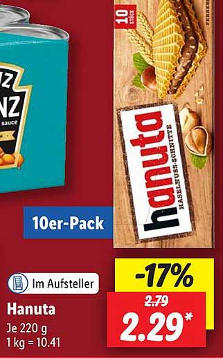 Hanuta Angebot bei Lidl