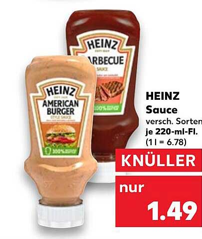 Heinz American Burger Sauce Angebot bei Kaufland