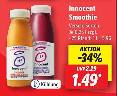 Innocent Smoothie Angebot bei Lidl - ProspektGuru.de