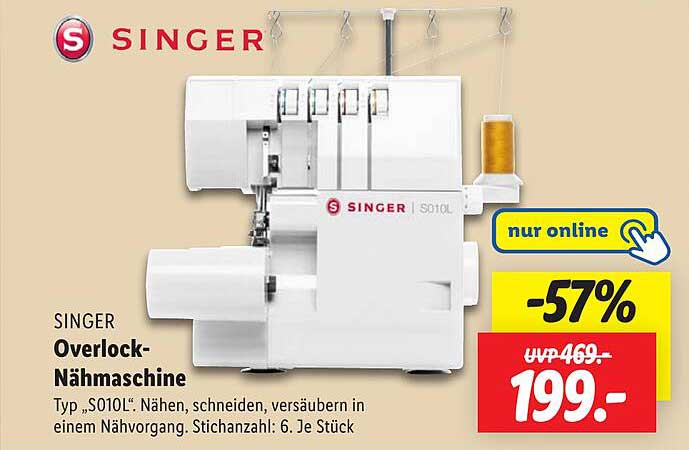 Singer Overlock-Nähmaschine Angebot bei Lidl - ProspektGuru.de