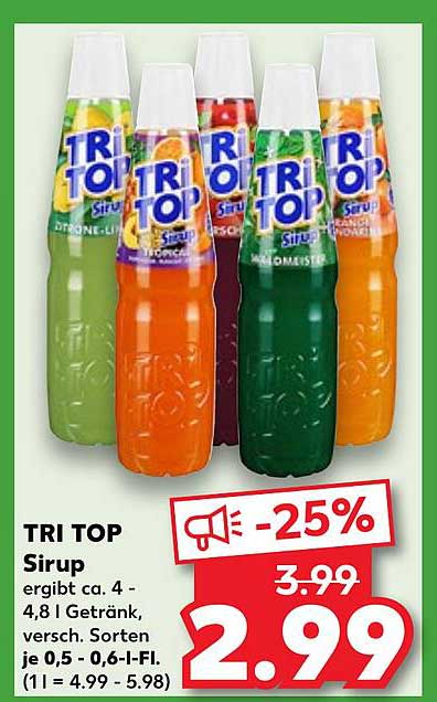 Tri Top Sirup Angebot bei Kaufland - ProspektGuru.de