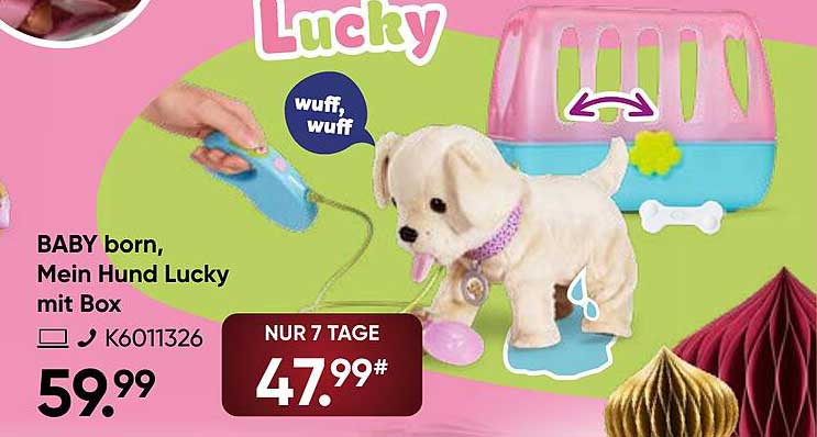 Baby Born, Mein Hund Lucky Mit Box Angebot bei Galeria - ProspektGuru.de