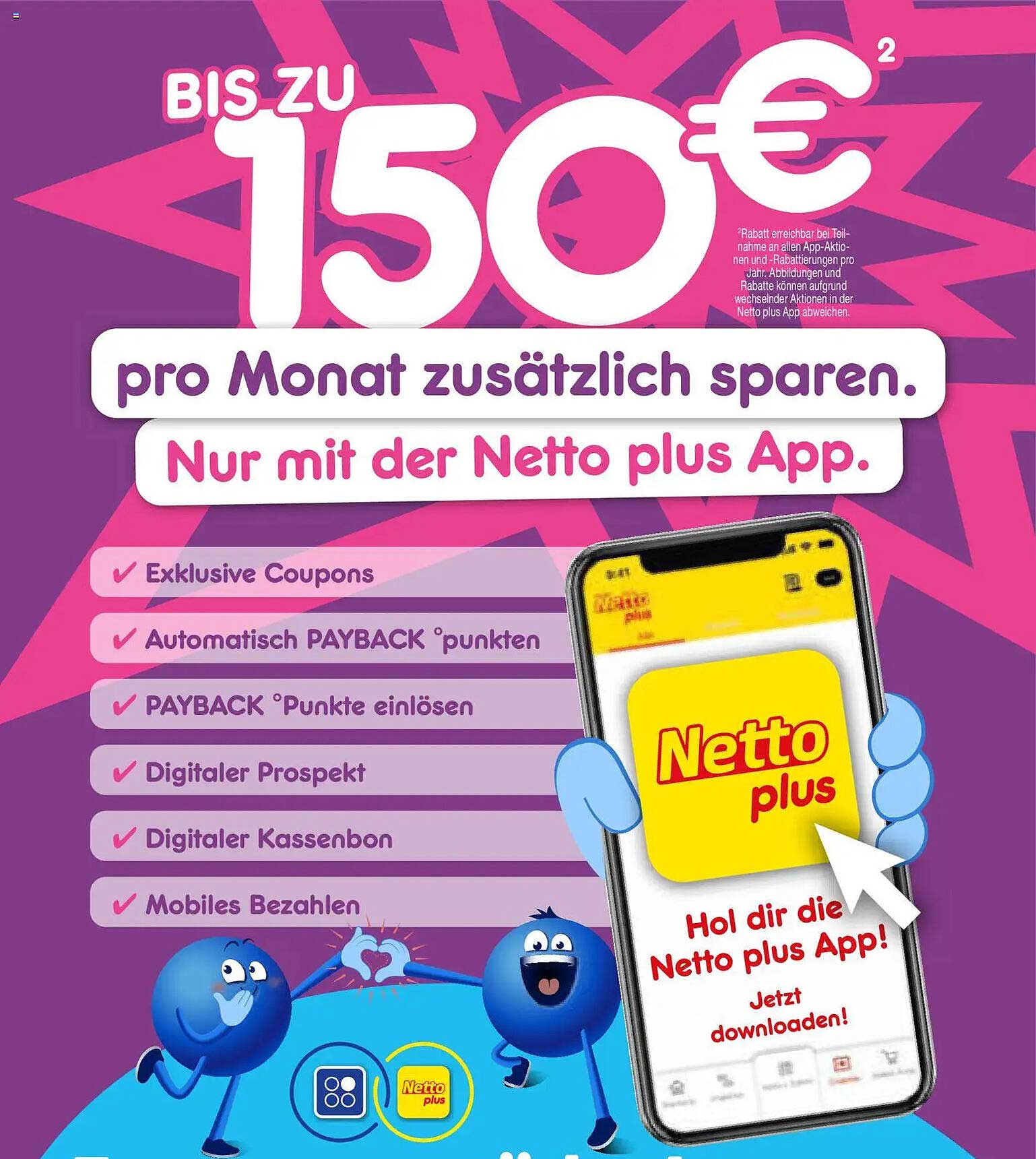 Bis Zu 150€ Pro Monat Zusätzlich Sparen – Nur Mit Der Netto Plus App ...