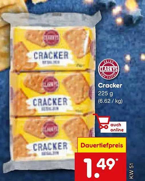 Clarky's Cracker 225 G Angebot bei Netto Marken-Discount - ProspektGuru.de