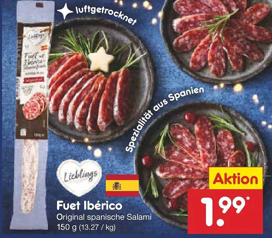 Fuet Ibérico - Original Spanische Salami Angebot bei Netto Marken ...