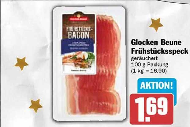 Glocken Beune Frühstücksspeck Geräuchert 100 G Angebot bei AEZ ...