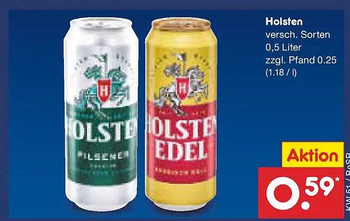 Holsten Pilsener Und Holsten Edel, 0,5 Liter Angebot bei Netto Marken ...