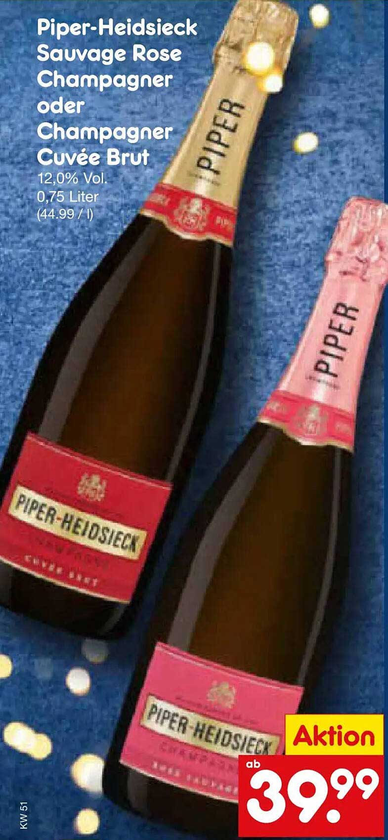 Piper-Heidsieck Sauvage Rose Champagner Oder Champagner Cuvée Brut, 0 ...