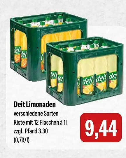 Deit Limonaden Verschiedene Sorten Kiste Mit 12 Flaschen À 1L Zzgl ...