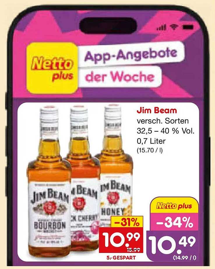 Jim Beam Versch. Sorten Angebot bei NP Discount - ProspektGuru.de