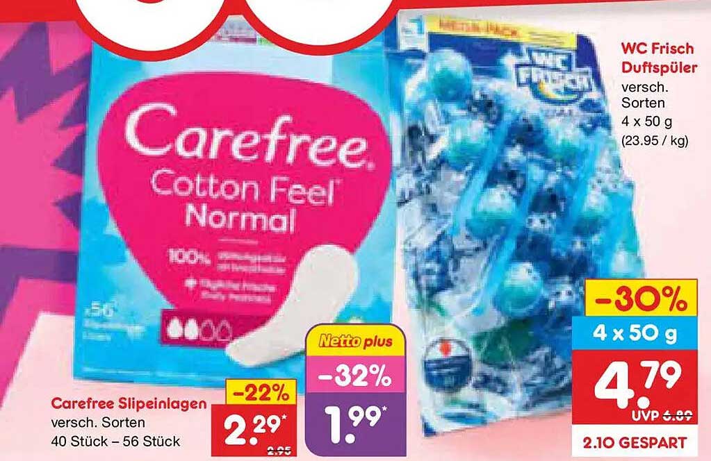 Carefree Slipeinlagen Versch. Sorten 40 Stück – 56 Stück Angebot bei ...