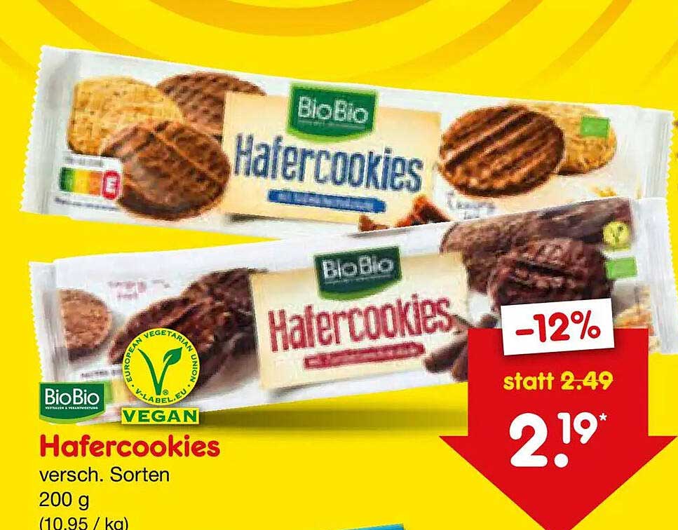 Hafercookies Versch. Sorten 200 G Angebot bei Netto Marken-Discount ...
