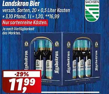 Landskron Bier Versch. Sorten, 20 X 0,5 Liter Kasten Angebot bei Simmel ...
