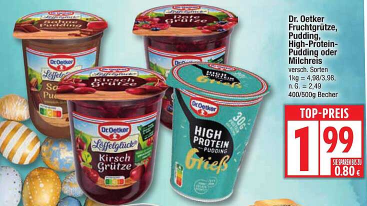 Dr. Oetker Fruchtgrütze, Pudding, High-Protein-Pudding Oder Milchreis ...