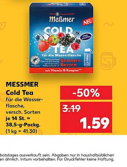 Messmer Cold Tea Angebot bei Kaufland