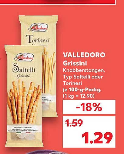 Valledoro Grissini Angebot bei Kaufland