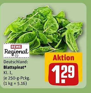Blattspinat* Angebot bei REWE Kaufpark