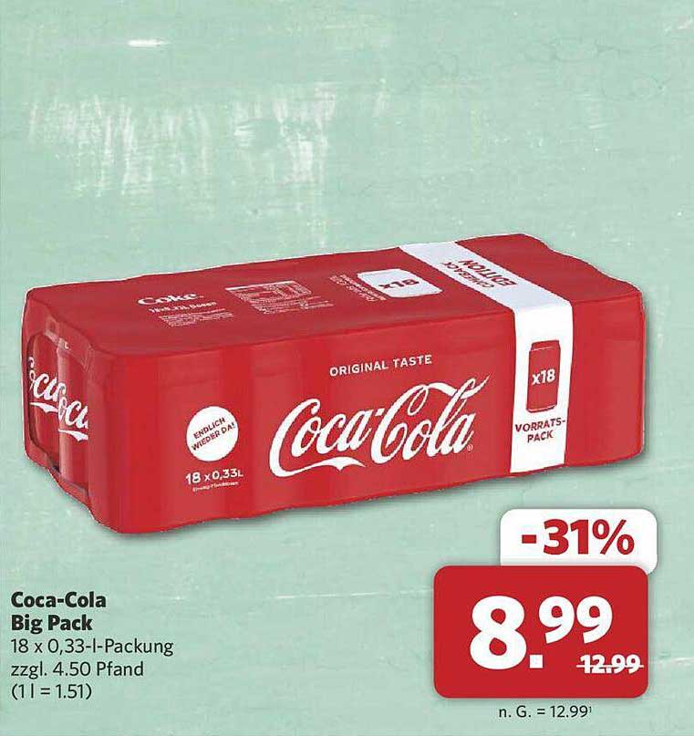 Coca-Cola Big Pack Angebot bei Combi - ProspektGuru.de