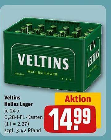 Veltins Helles Lager Angebot bei REWE Kaufpark - ProspektGuru.de
