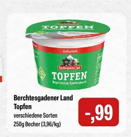 Berchtesgadener Land Topfen - Verschiedene Sorten 250G Angebot bei ...