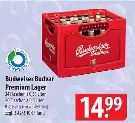 Budweiser Budvar Premium Lager Angebot bei Famila Nord Ost ...