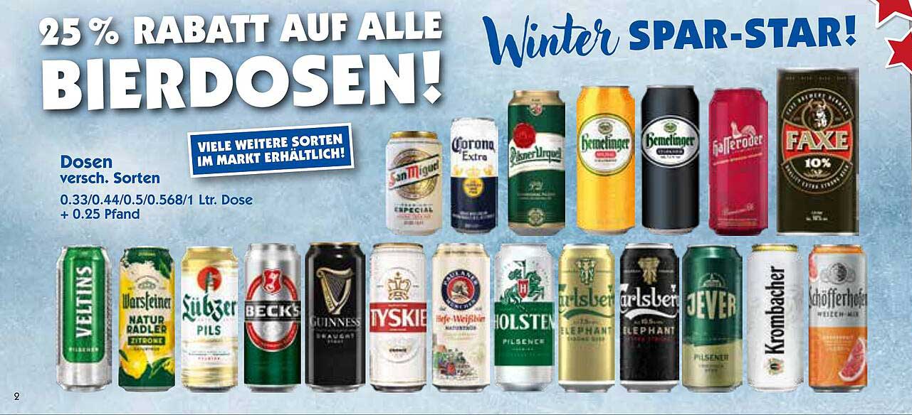 25 % Rabatt Auf Alle Bierdosen! Angebot bei Hol'ab Getränkemarkt - ProspektGuru.de