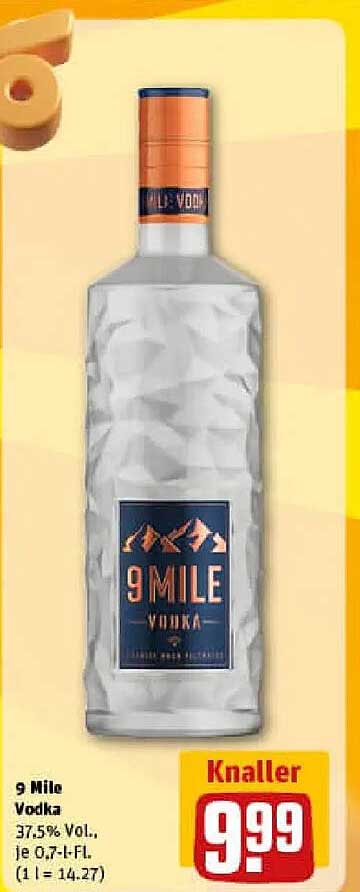 9 Mile Vodka 37,5% Vol., Je 0,7-L-Fl. Angebot bei nahkauf - ProspektGuru.de