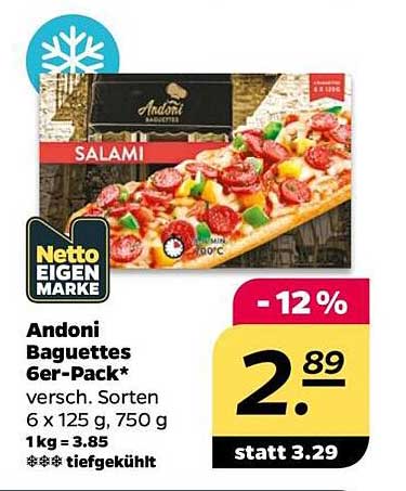 Andoni Baguettes 6Er-Pack* Versch. Sorten Angebot bei NETTO ...