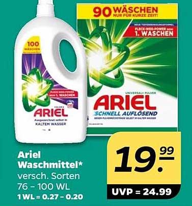 Ariel Waschmittel Versch. Sorten Angebot bei Krümet Sonderposten ...