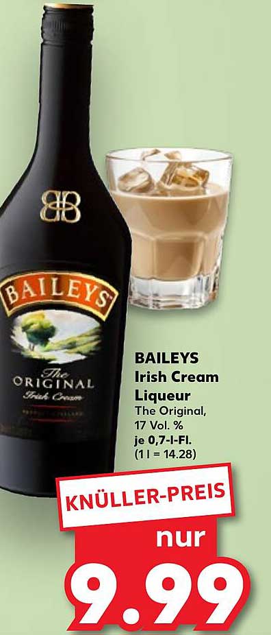 Baileys Irish Cream Liqueur Angebot bei Kaufland - ProspektGuru.de