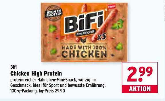 Bifi Chicken High Protein Angebot bei Wasgau - ProspektGuru.de