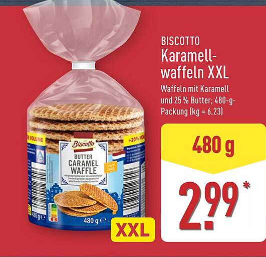 Biscotto Karamell-Waffeln Xxl Angebot bei Aldi Nord - ProspektGuru.de