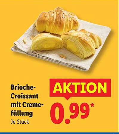 Brioche-Croissant Mit Cremefüllung Angebot bei Lidl - ProspektGuru.de