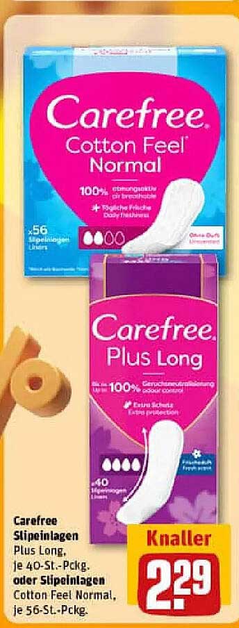 Carefree Slipsinlagen Plus Long, Je 40-St.-Pckg. Oder Slipsinlagen ...