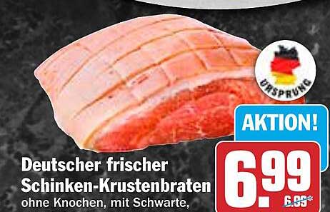 Deutscher Frischer Schinken-Krustenbraten Ohne Knochen, Mit Schwarte ...