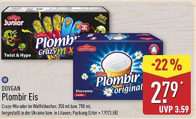 Dovgan Plombir Eis Angebot bei Aldi Nord - ProspektGuru.de