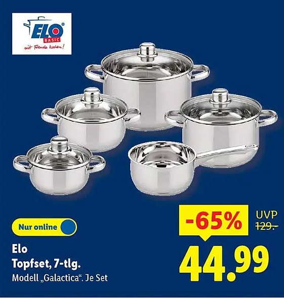 Elo Topfset, 7-Tlg. Modell „Galactica“: Je Set Angebot bei Lidl ...