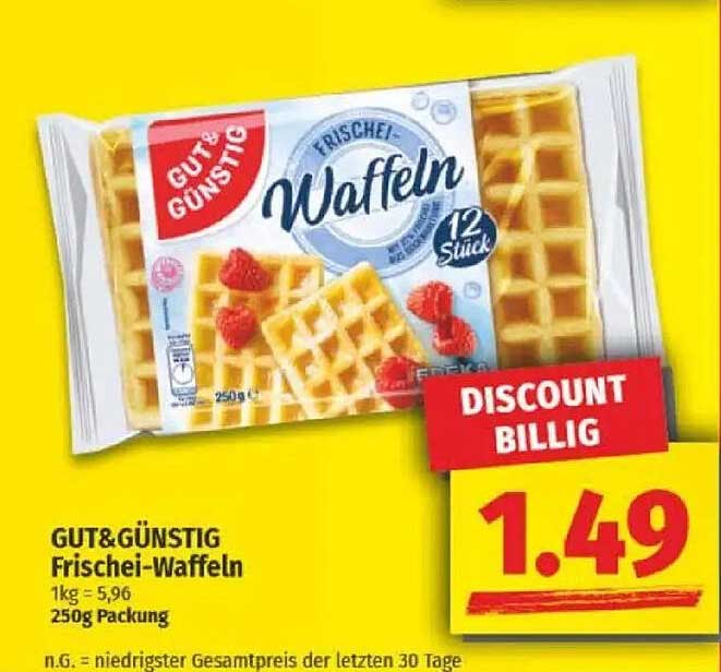Gut& Günstig Frischei-Waffeln Angebot bei NP Discount - ProspektGuru.de