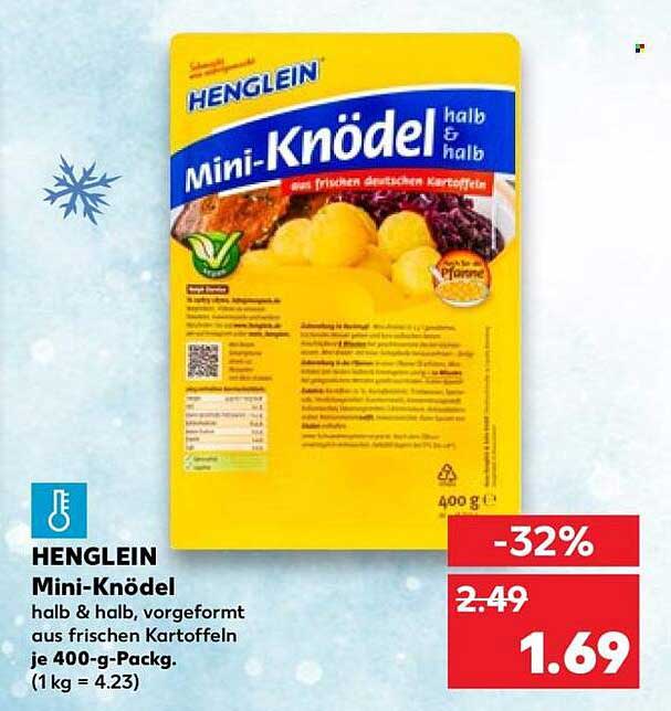 Henglein Mini-Knödel Halb & Halb, Vorgeformt Aus Frischen Kartoffeln Je ...