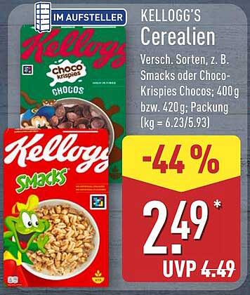 Kellogg's Cerealien Versch. Sorten, Z. B. Smacks Oder Choco-Krispies ...