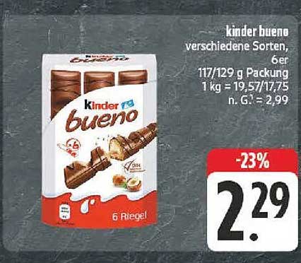 Kinder Bueno Verschiedene Sorten, 6Er Angebot bei nah & gut ...