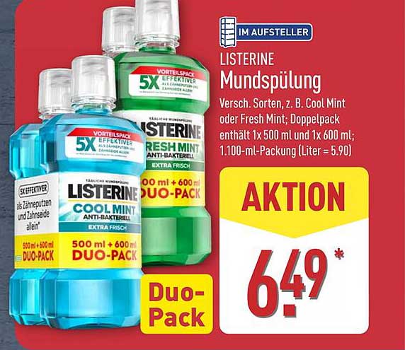 Listerine Total Care Mundspülung 9 Verschiedene Sorten, 1 L = 7,98 ...