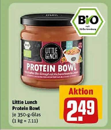 Little Lunch Protein Bowl Je 350-G-Glas Angebot bei REWE - ProspektGuru.de