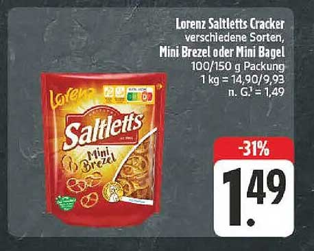 Lorenz Saltletts Cracker Verschiedene Sorten, Mini Brezel Oder Mini ...