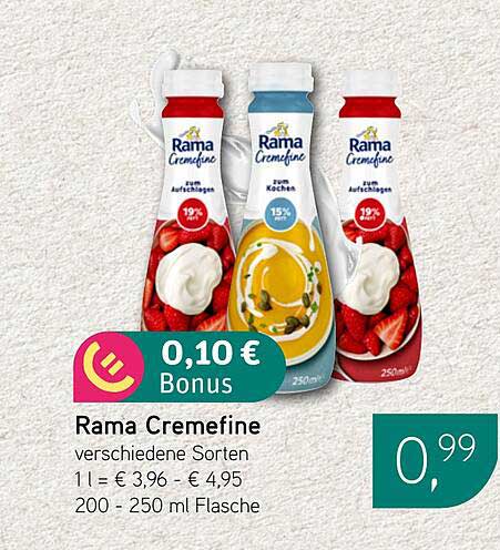 Rama Cremefine Verschiedene Sorten Angebot bei Dornseifer - ProspektGuru.de