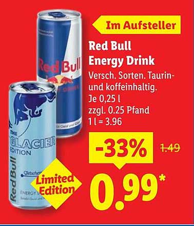 Red Bull Energy Drink Angebot bei Lidl - ProspektGuru.de