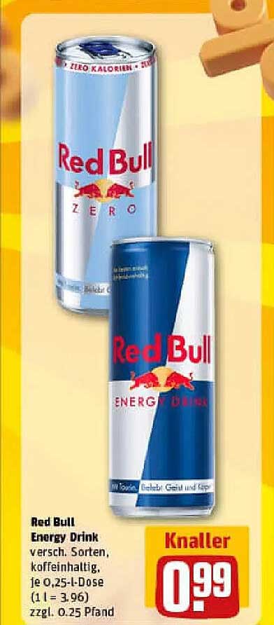 Red Bull Energy Drink Versch. Sorten, Koffeinhaltig, Je 0,25-L-Dose ...